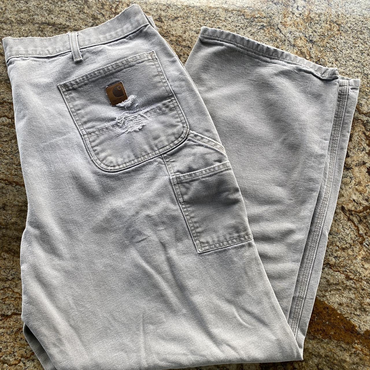 Grey Carhartt pants 42x34 - Depop