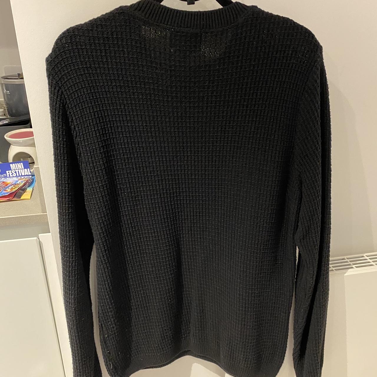 Topman Black Crew Neck Jumper. Worn a handful of... - Depop