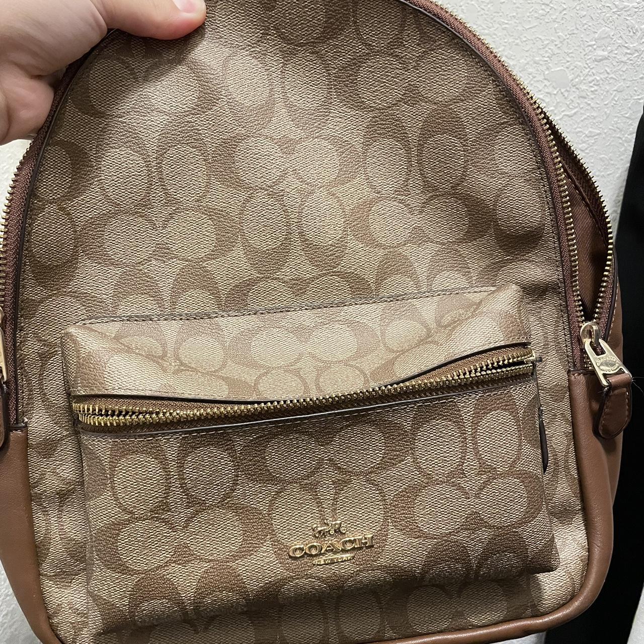 Tan coach backpack - Depop
