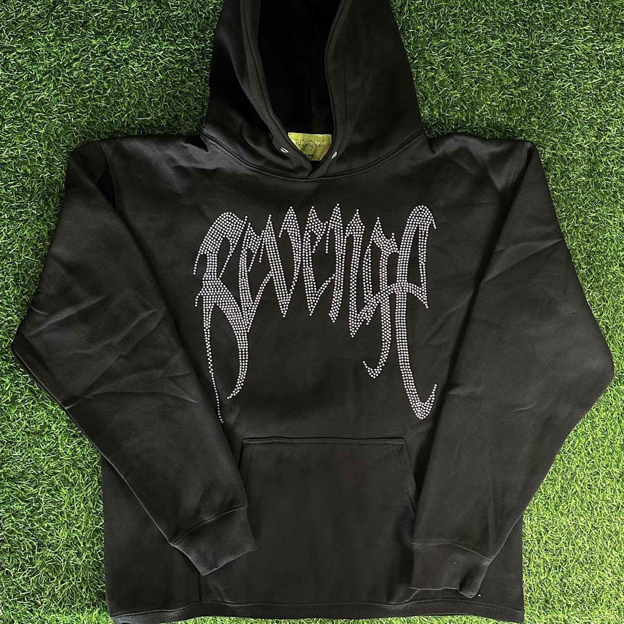 Revenge rhinestone Hoodie XL New 100$ - Depop