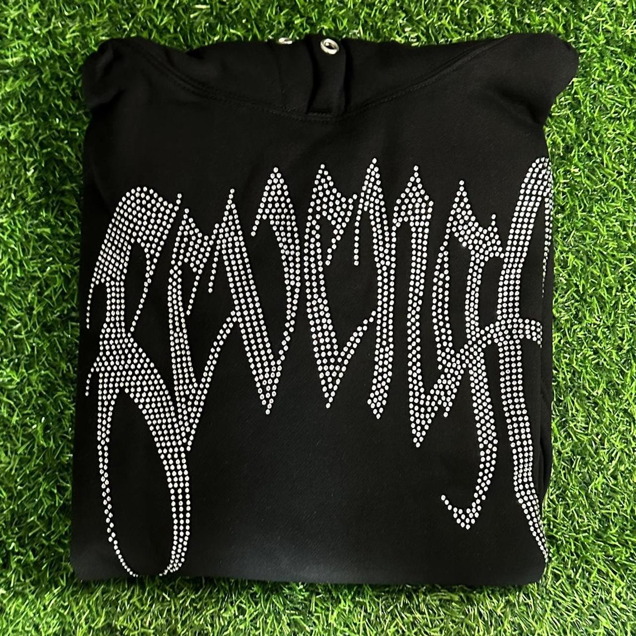 Revenge rhinestone Hoodie XL New 100$ - Depop