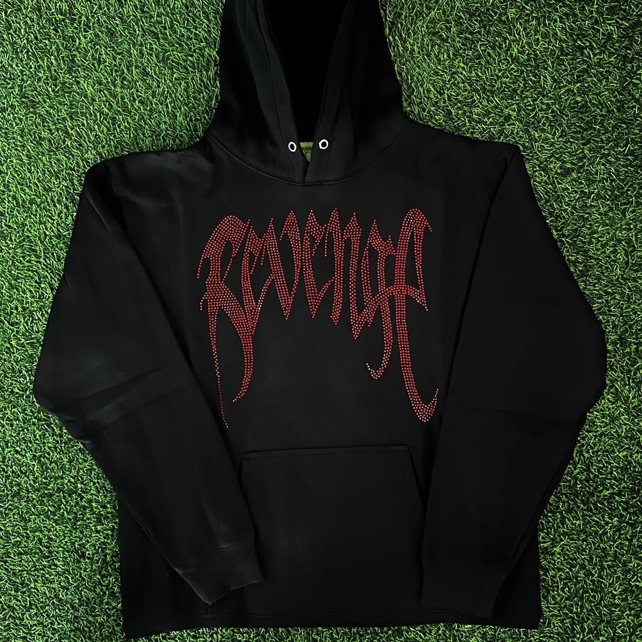 Revenge red rhinestone hoodie New XL I couldn’t get... - Depop