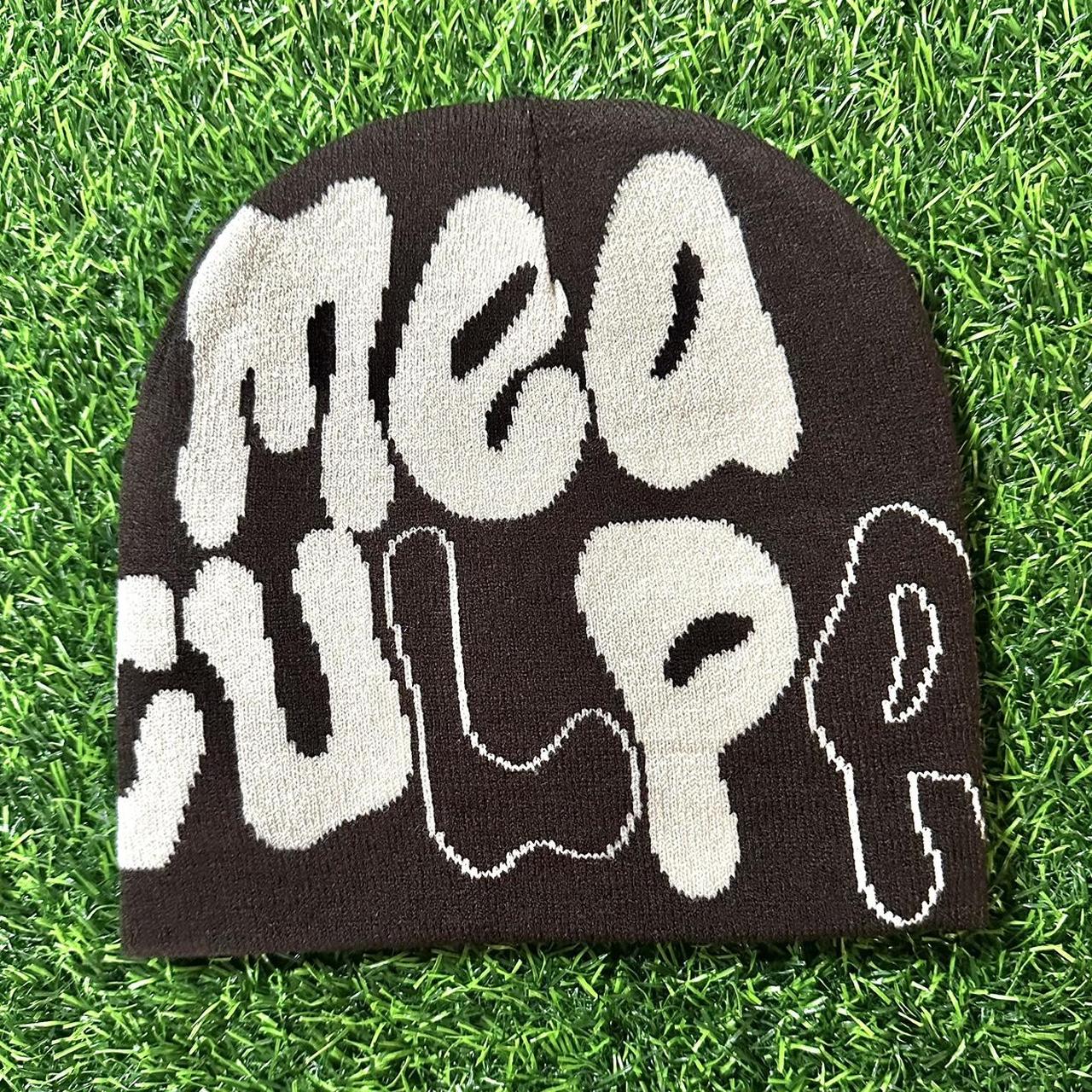 Mea Culpa Beanie New Unisex Brown/khaki - Depop
