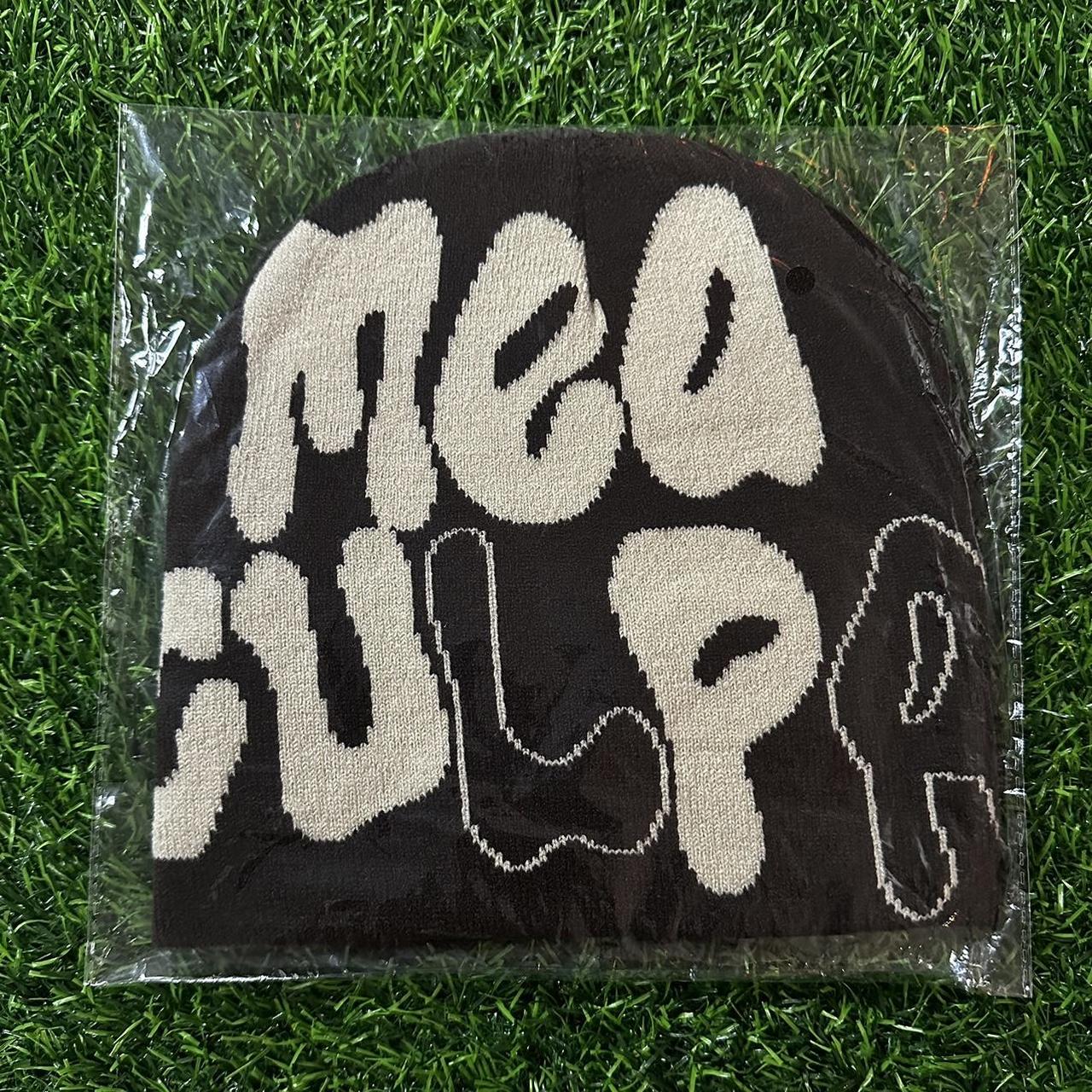 Mea Culpa Beanie New Unisex Brown/khaki - Depop