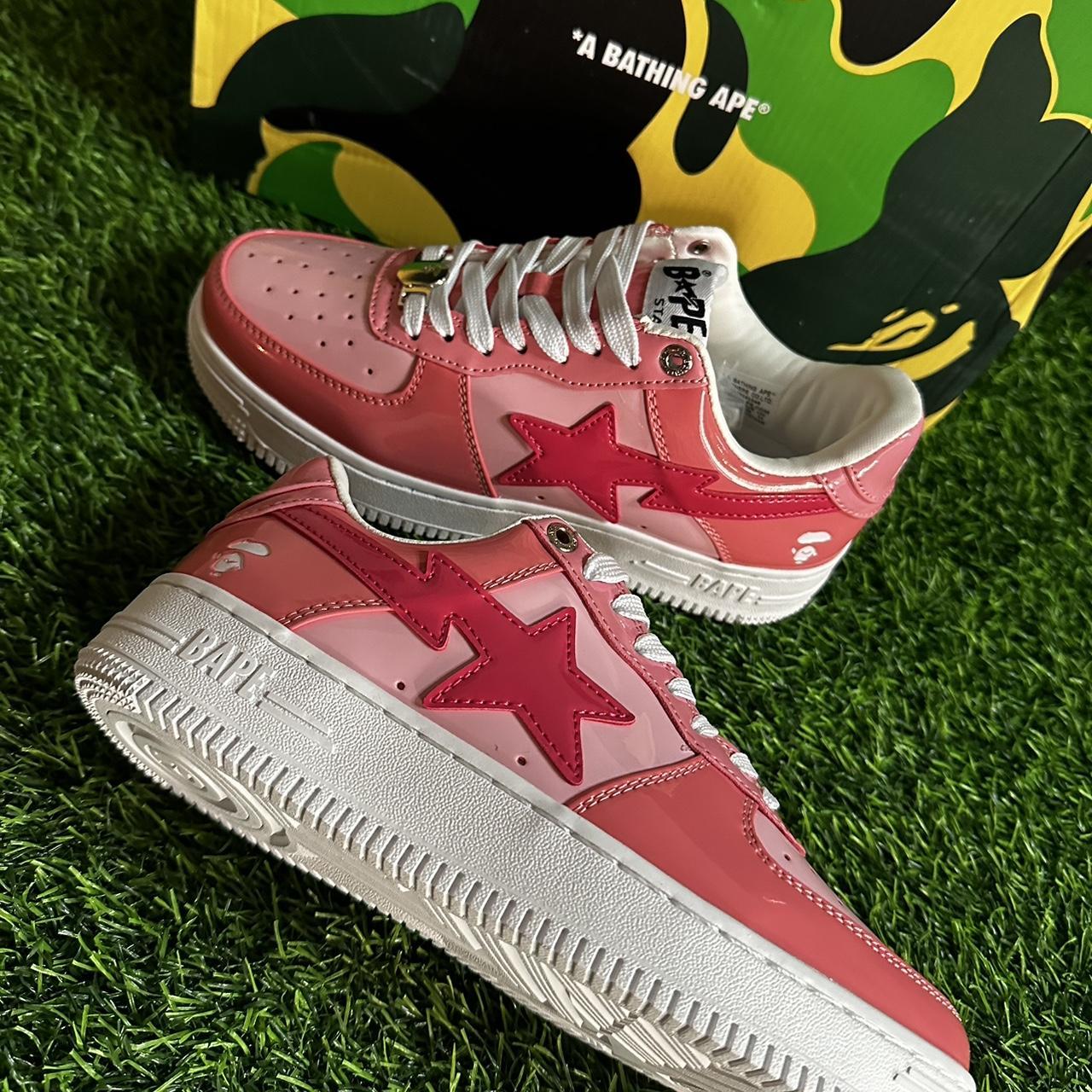 Triple Pink Bapesta Shoes New Size: 10 Mens Great... - Depop