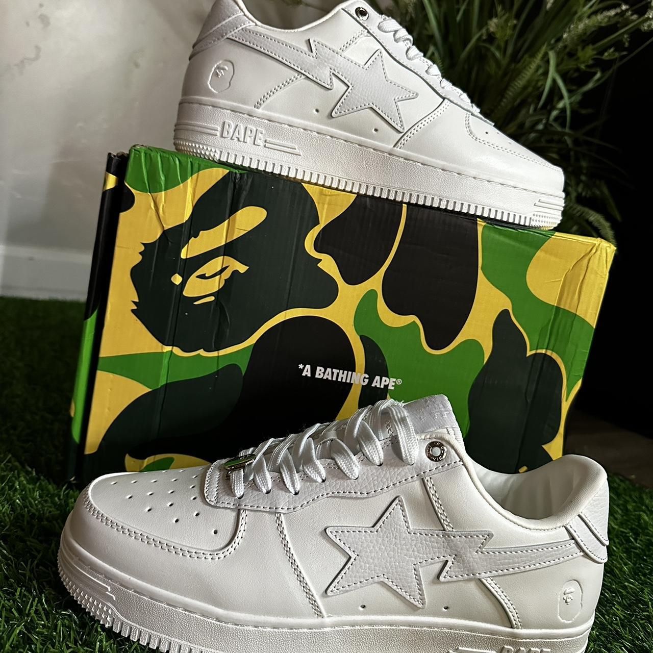 Bapesta white shoes New Size: 10 Men’s #bapesta #bape - Depop