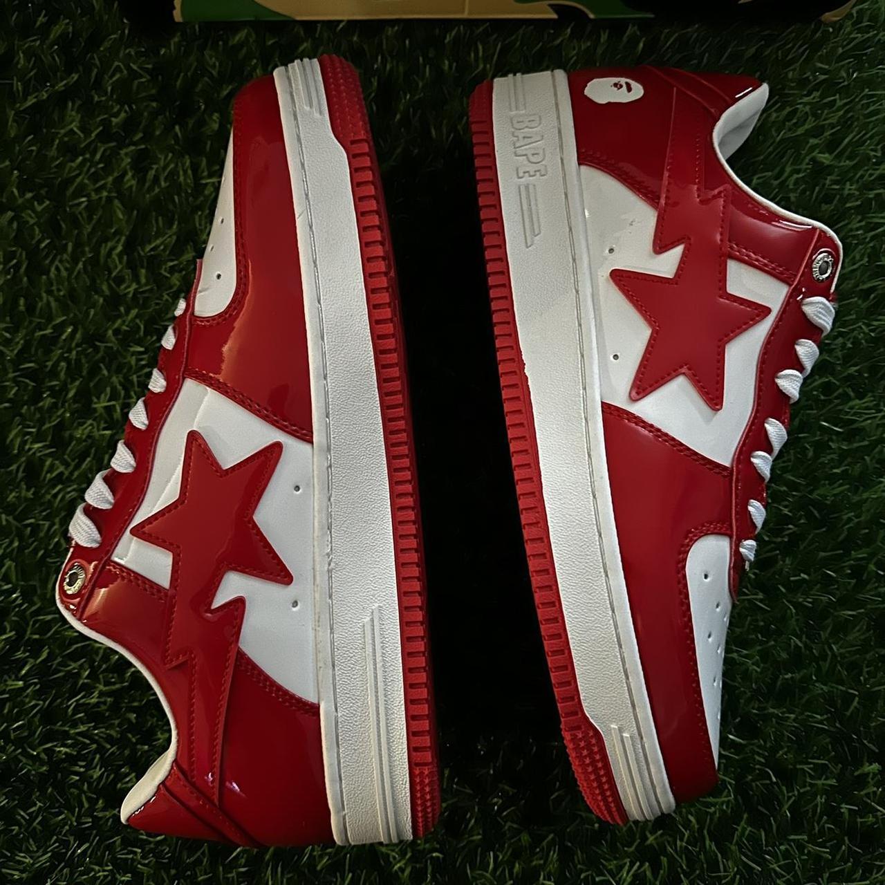 Bapesta (Red/White) New Red and white Size: 10 - Depop