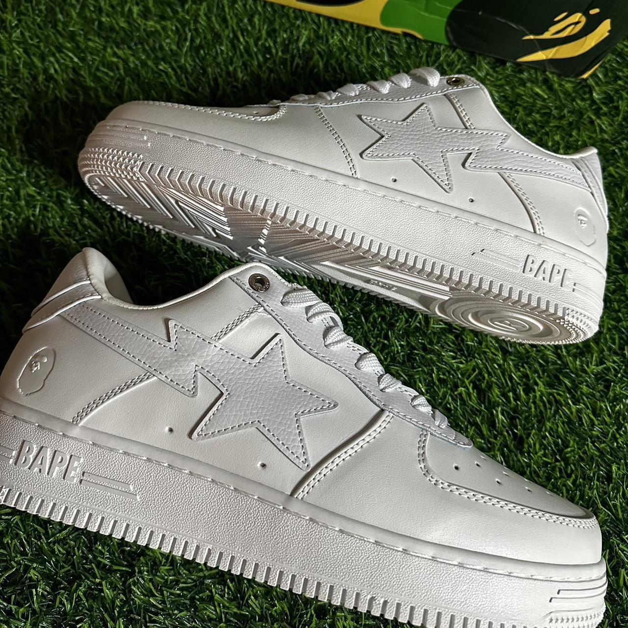 Bapesta white shoes New Size: 9.5 Men’s #bapesta #bape - Depop