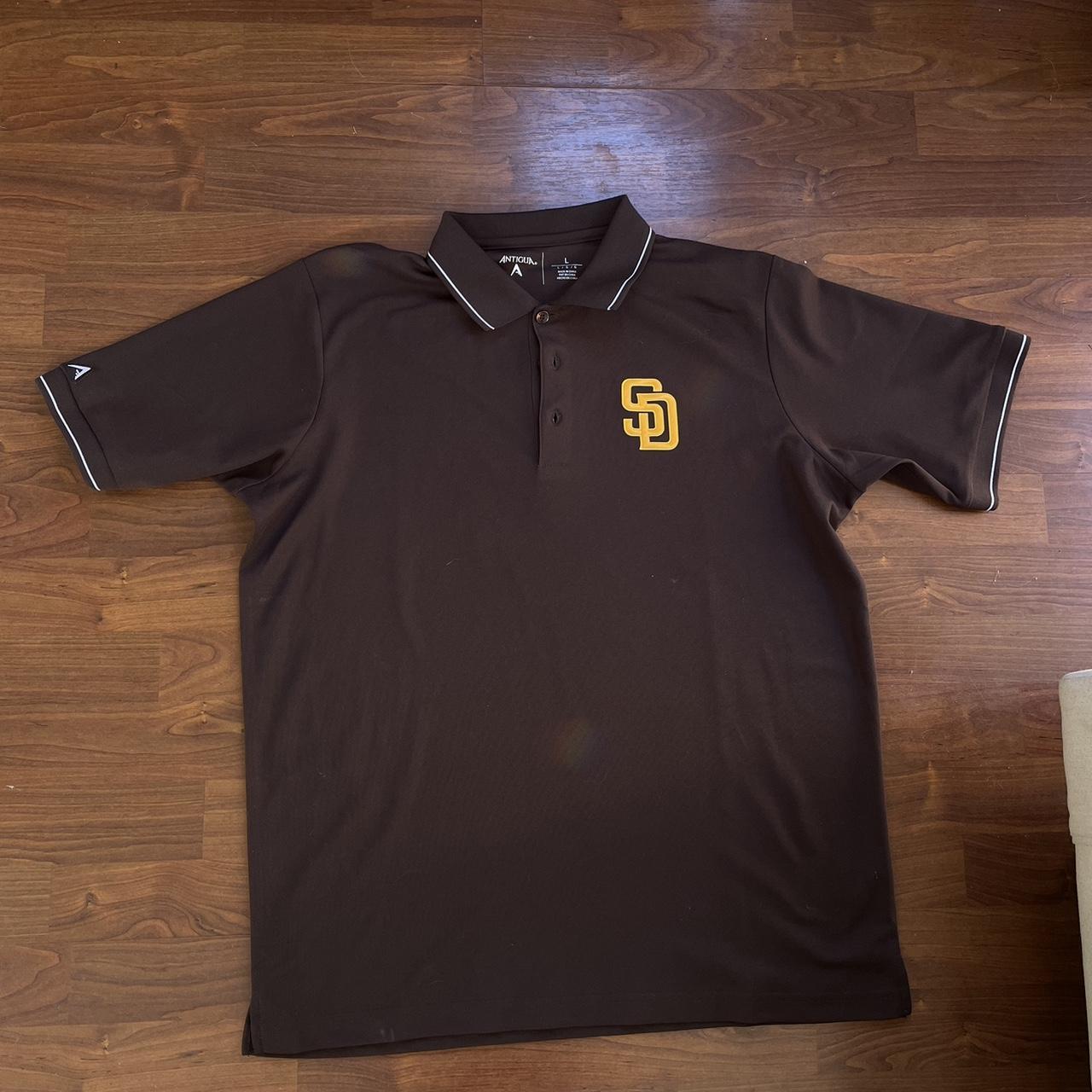 San diego padres polo size L worn once. Stitched... - Depop