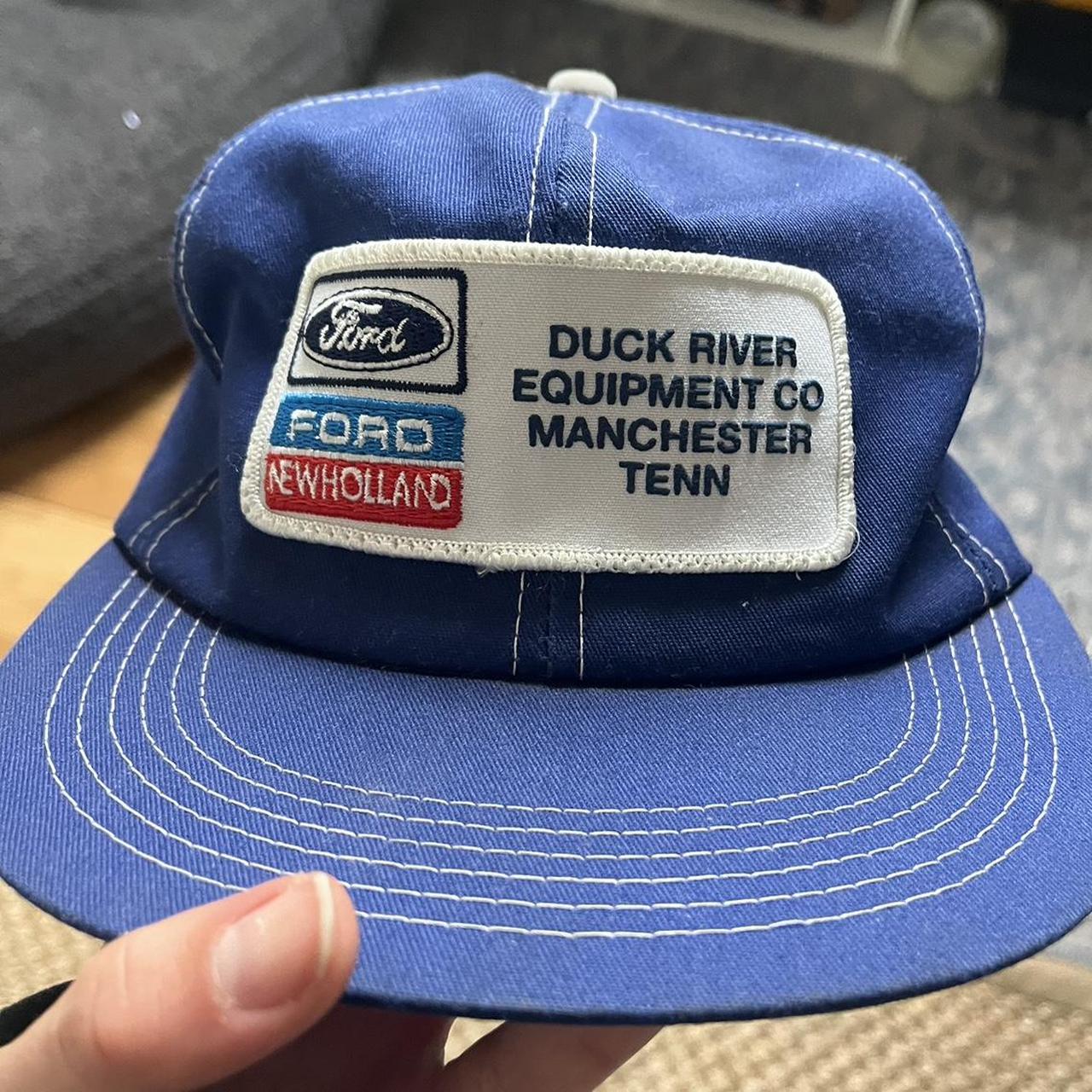 VINTAGE FORD HAT royal blue washed before... - Depop