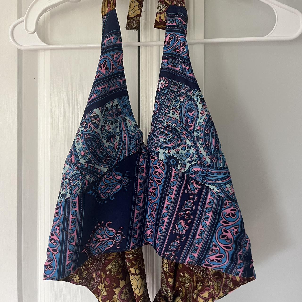 REVERSIBLE HALTER TIE BACK TOP such an adorable... - Depop