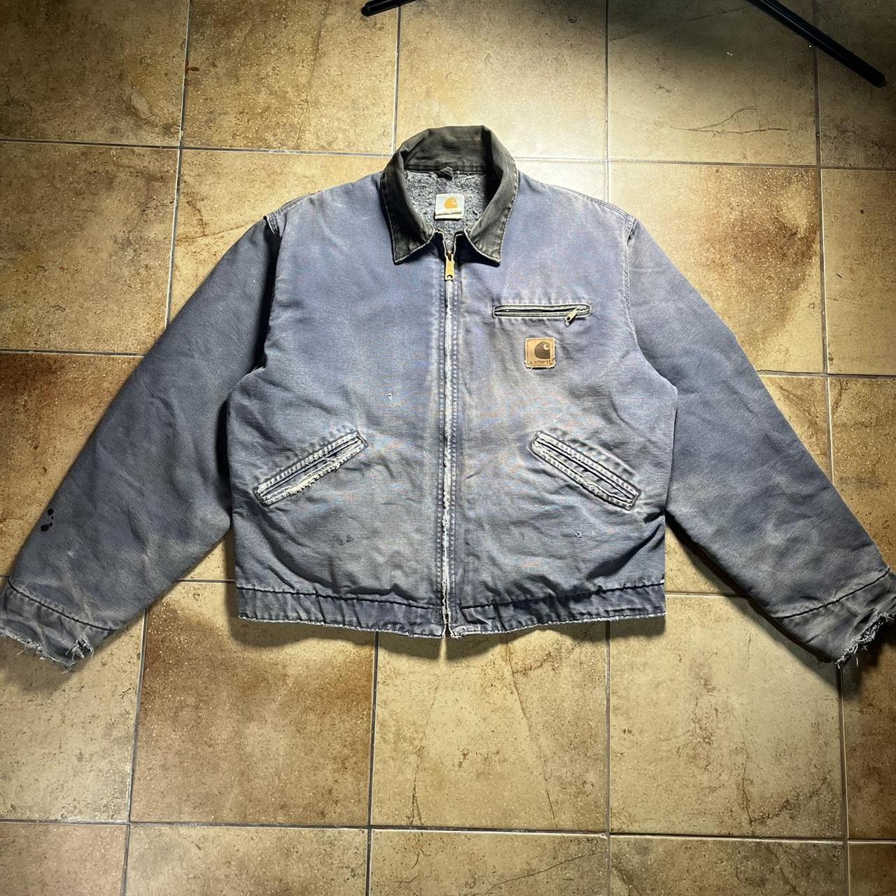 Vintage Distressed Carhartt Faded J97 PTL Petrol... | Depop