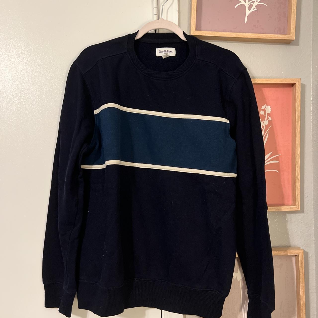 - men’s navy blue goodfellow crew neck - Depop
