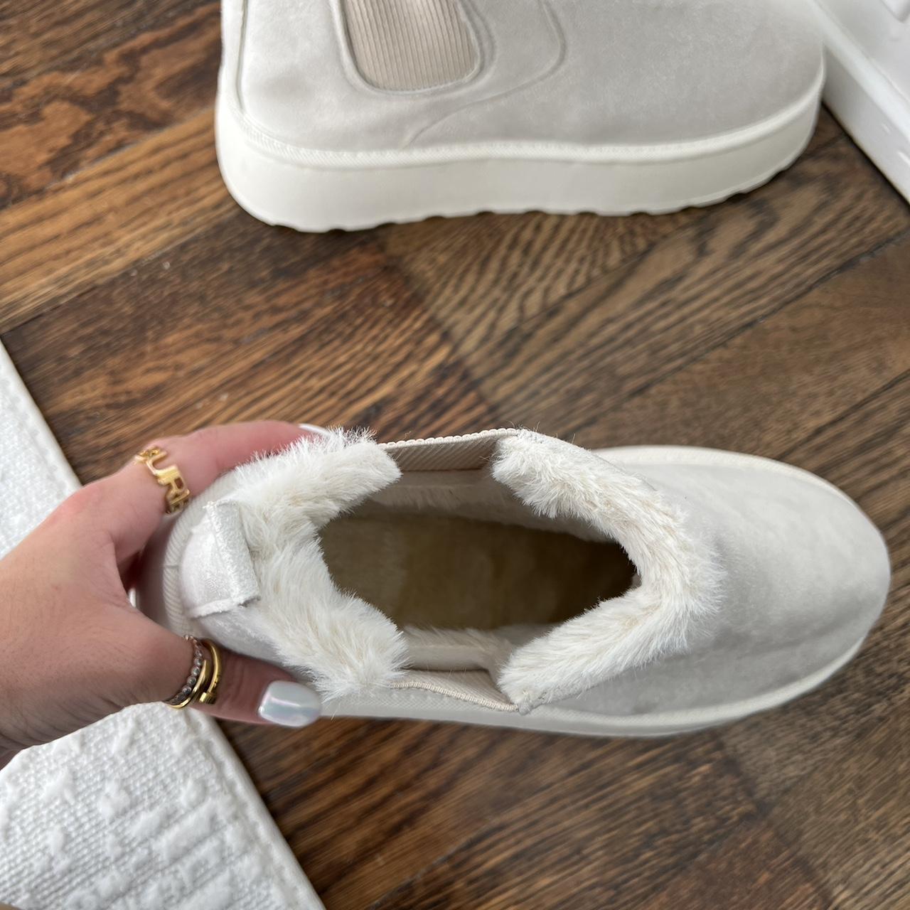 super cute and comfy boots - fluffy on inside size... - Depop