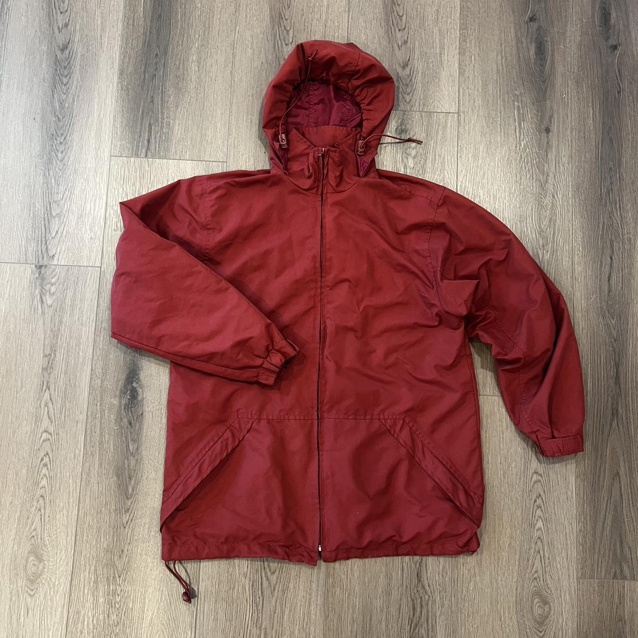 Vintage Red windbreaker jacket #windbreaker #simple - Depop