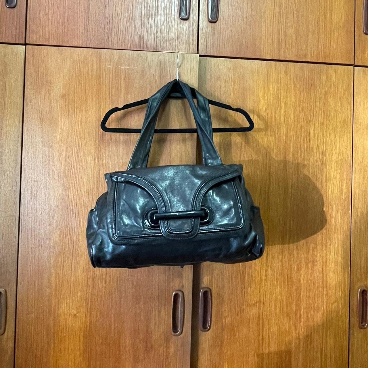 Black leather mimco bag. Comes with original dust... - Depop