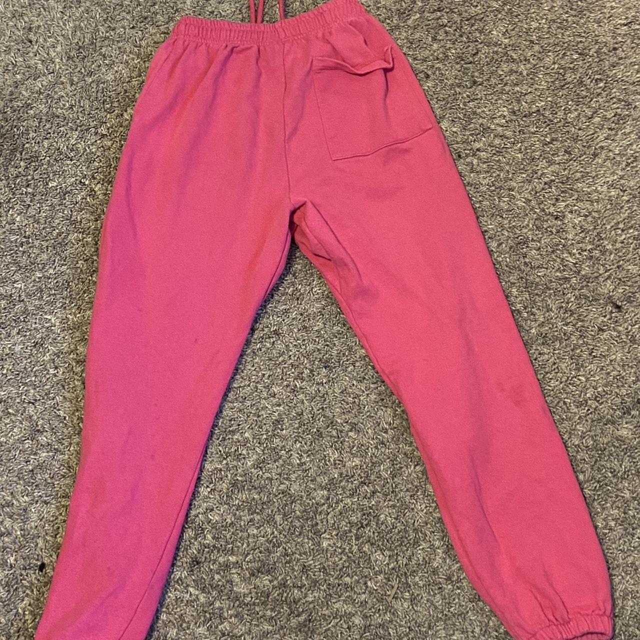 PINK PUNK SP5DER SWEATPANTS SIZE MEDIUM VERY GOOD... - Depop
