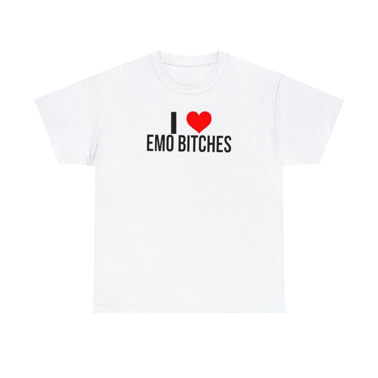 [DM WITH COLOUR AND SIZE] cute printed “i ️ emo b ”... - Depop