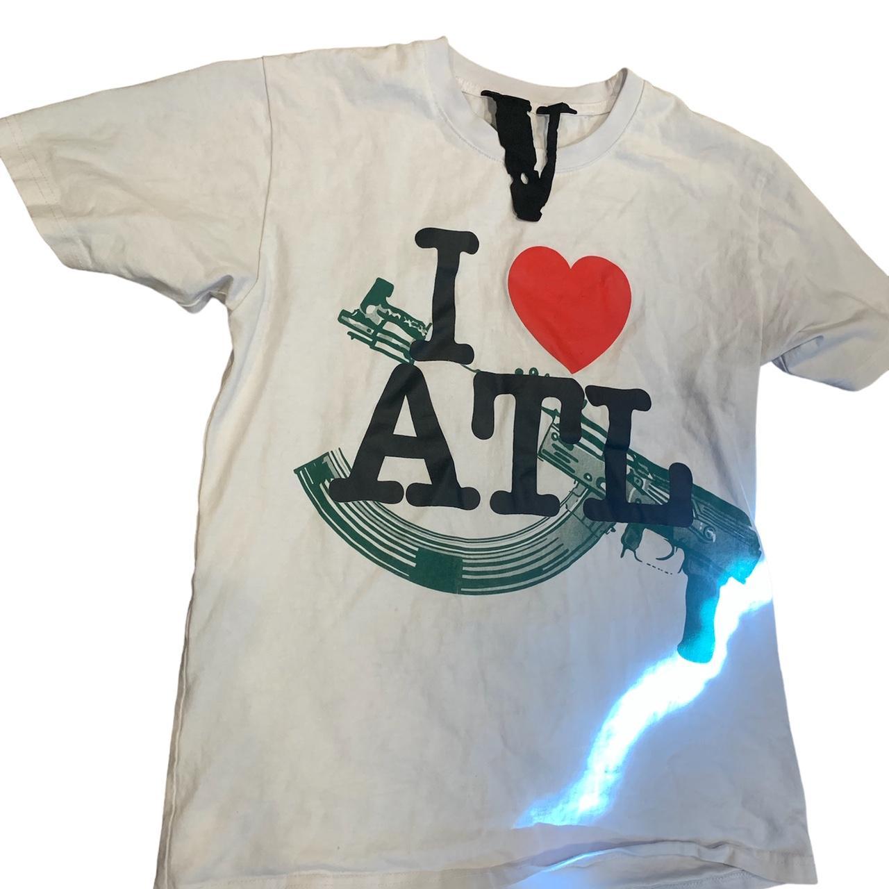 Vlone Tee I Heart Atl Size Medium Depop