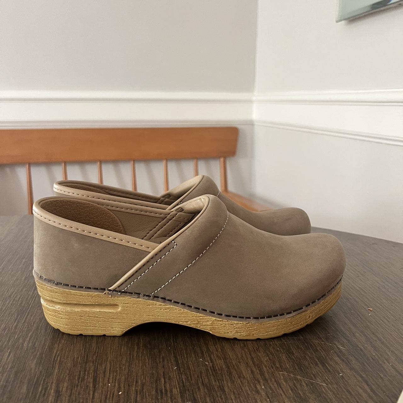 Size 39 Dansko leather clogs, only worn once... - Depop