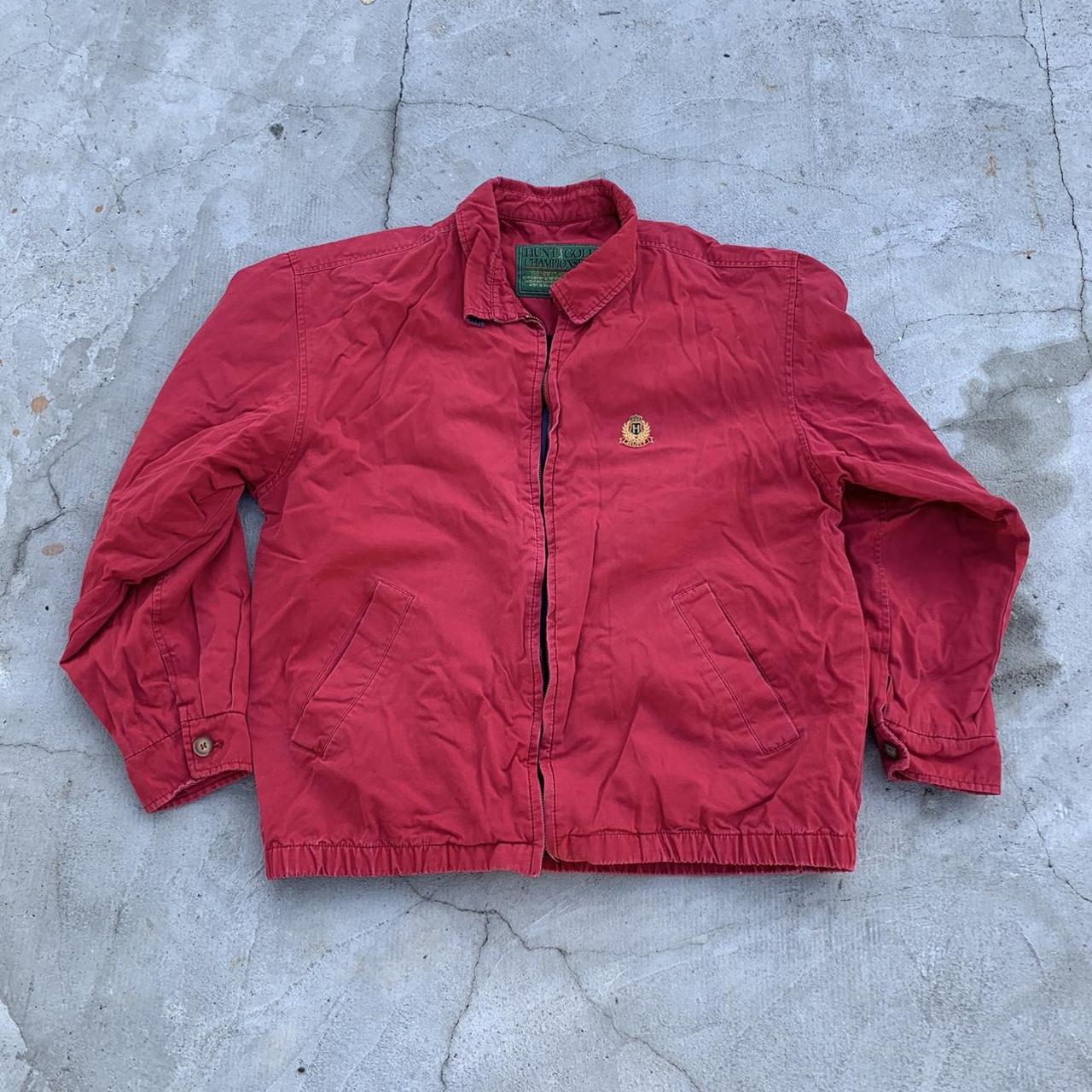 Red chore jacket size medium in great condition. - Depop