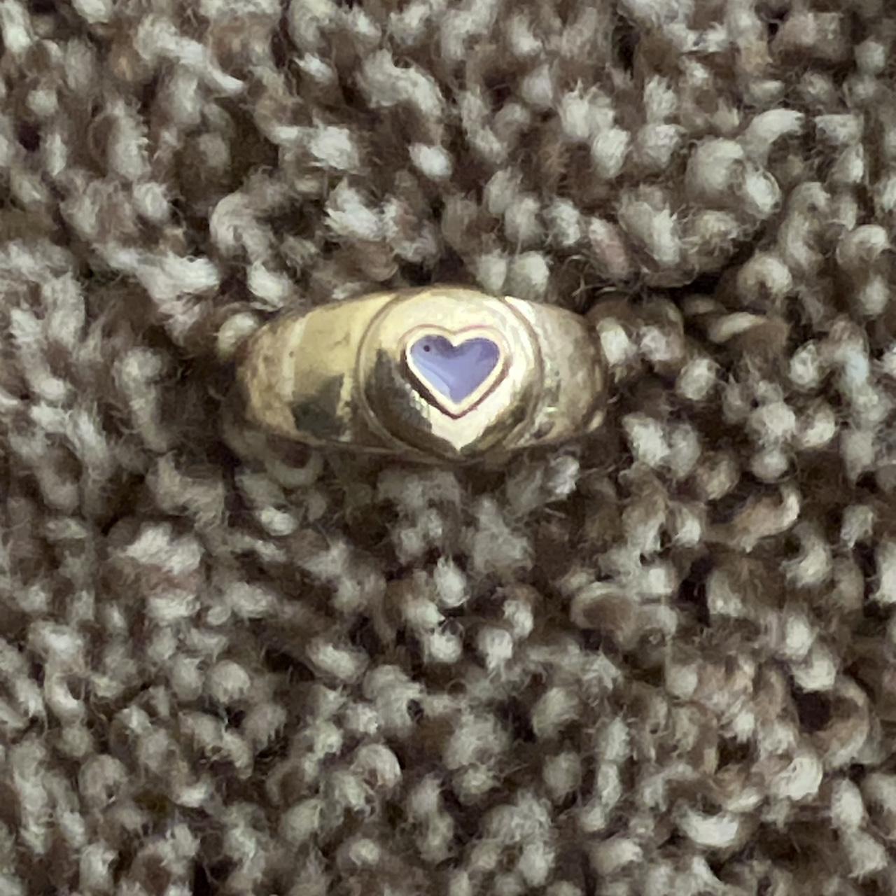 Fake gold ring with Purple Heart Came in a pack of... - Depop