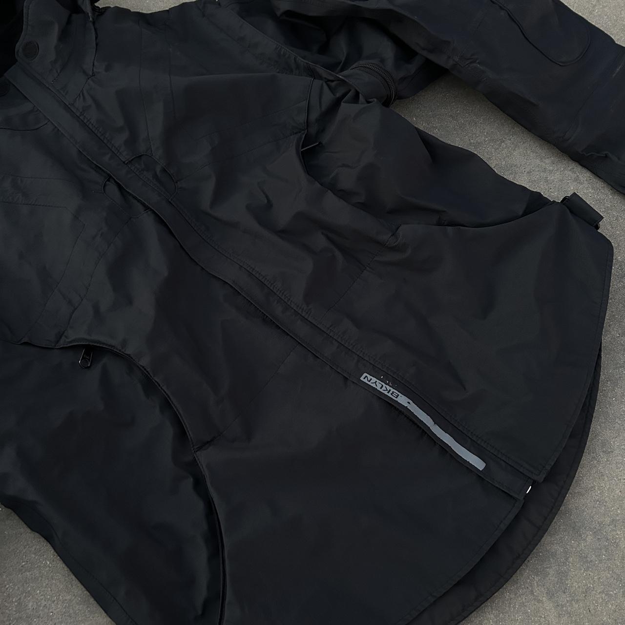 y2k convertible tech zip up windbreaker hoodie! very... - Depop