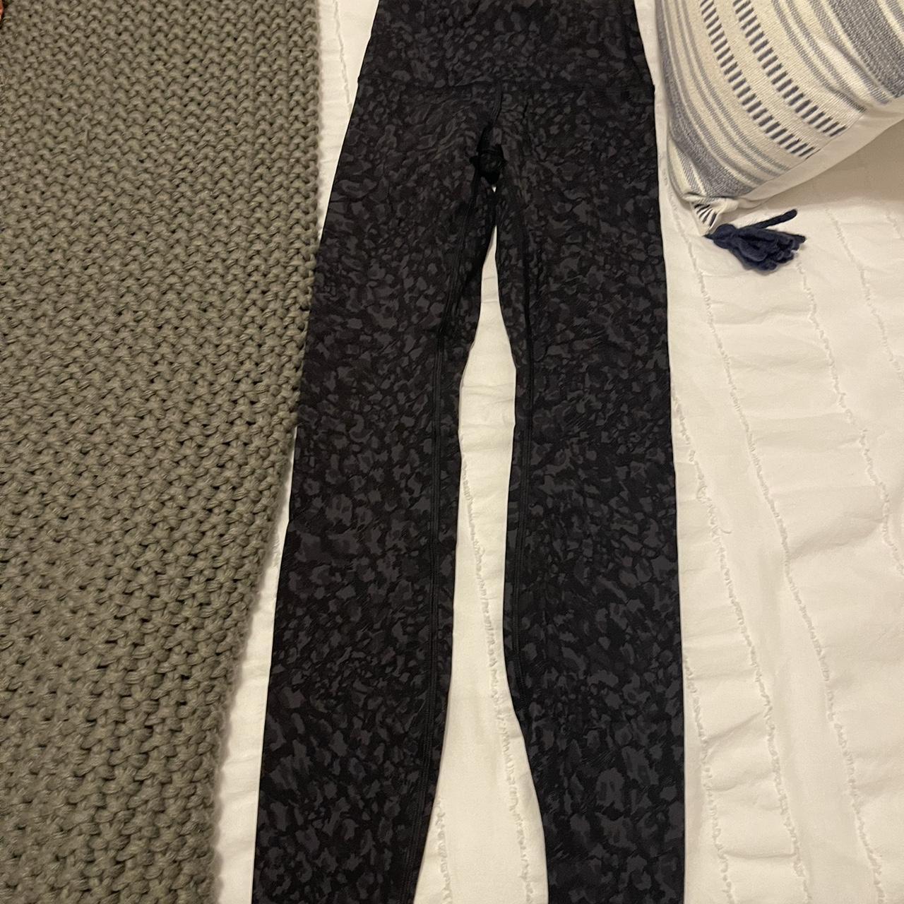 Size 2 leopard/ camo print Lululemon leggings - Depop