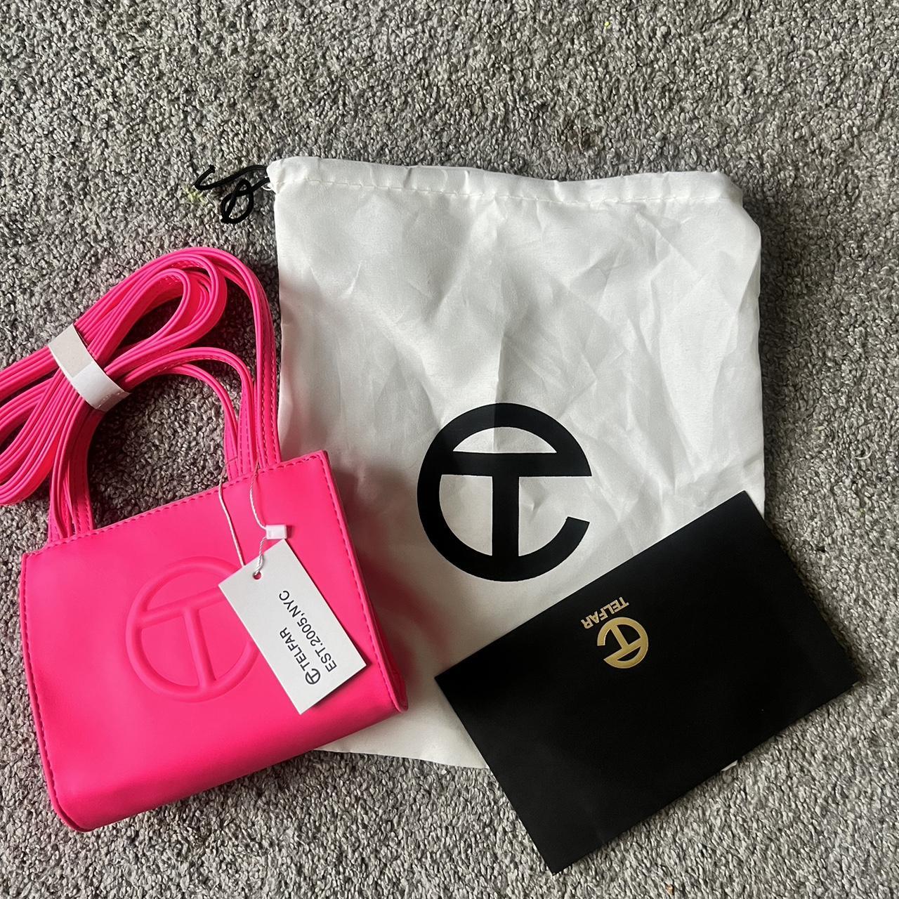 New Hot pink Telfar comes with the bag ... - Depop