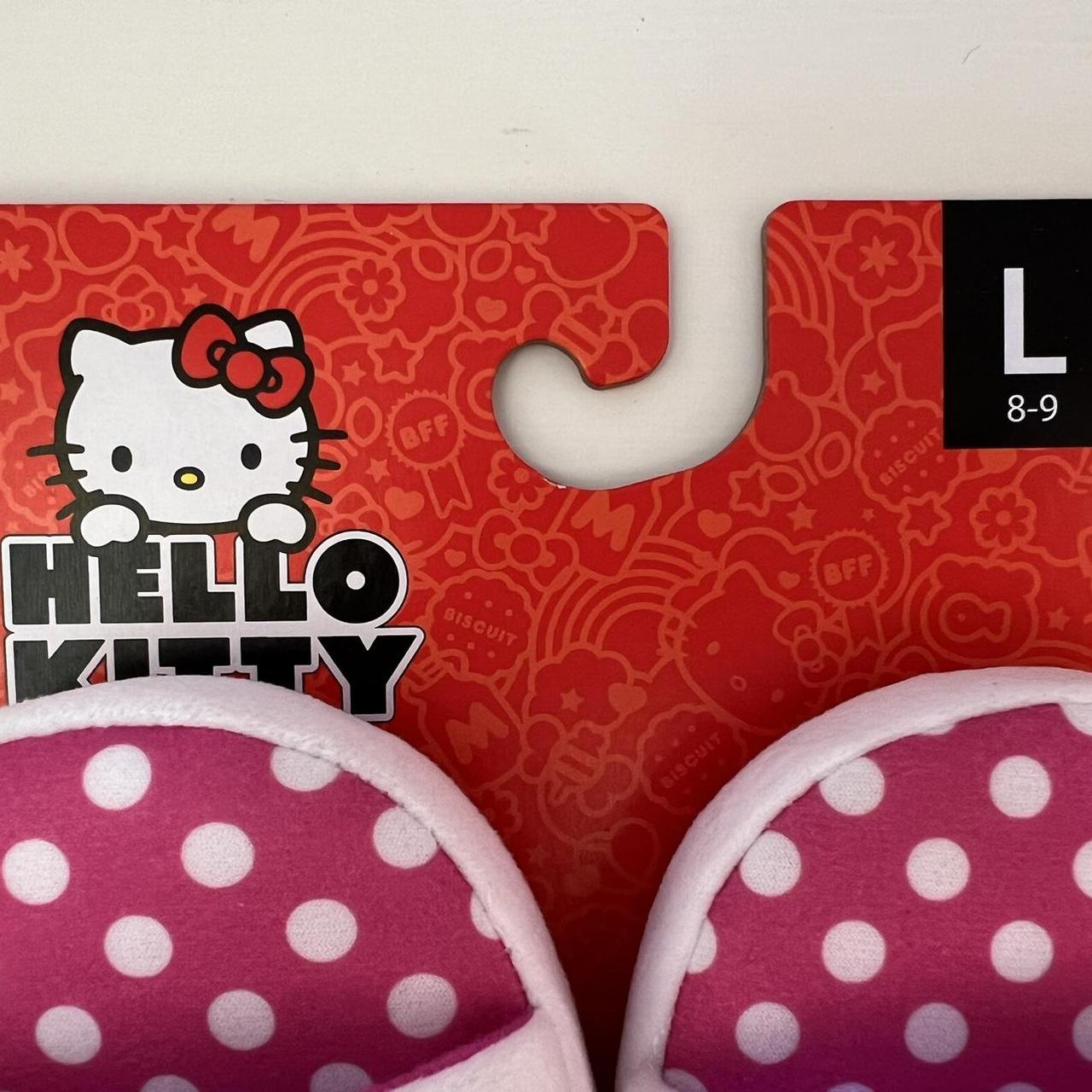 BNWT Hello Kitty Slippers. Size L, Fits Size 8-9. - Depop