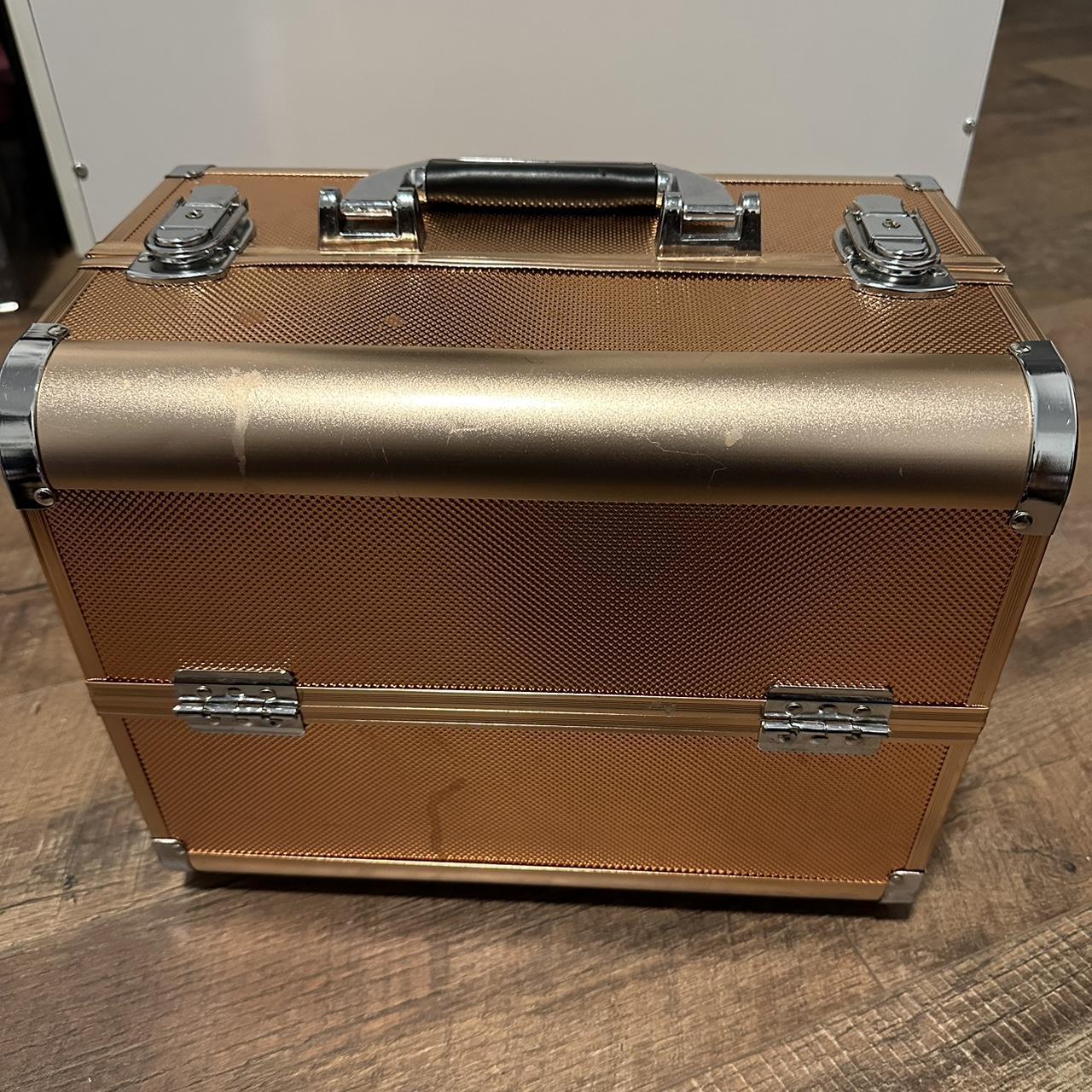Rose gold makeup case Pick up only - Depop