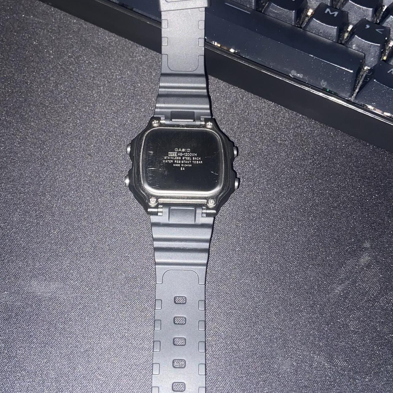 Casio black stainless steel watch - Depop