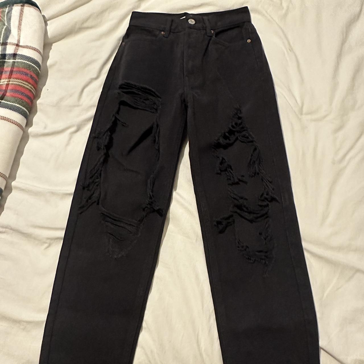 Pacsun Ripped Ultra High Rise Slim Jeans - Size 23 - Depop