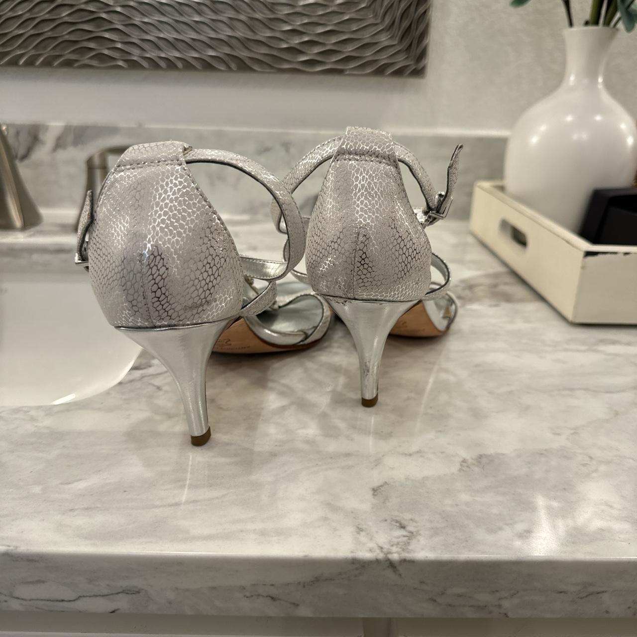 2 inch silver high heels- Woman’s Size 8 - Depop