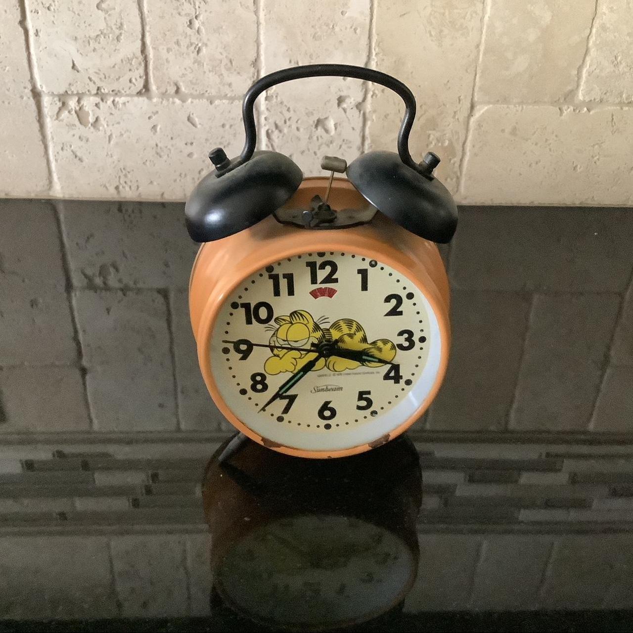 Vintage Garfield Alarm Clock - 1978 - Sunbeam -... - Depop