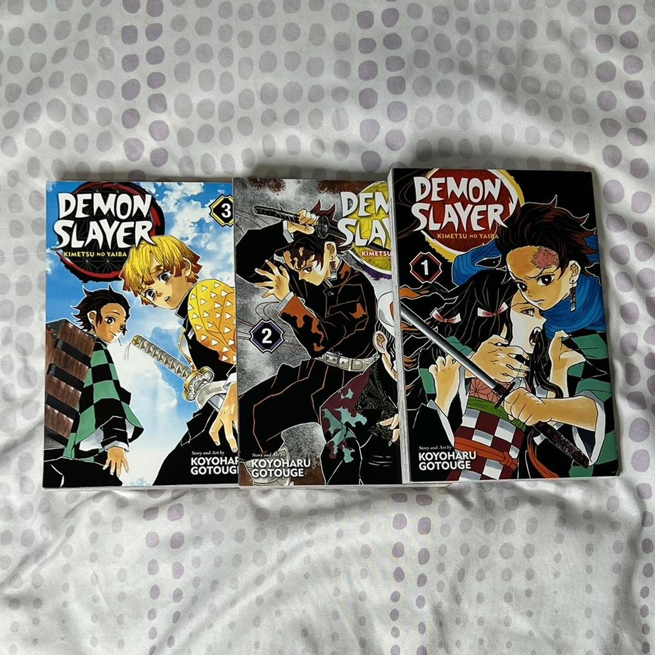 Demon Slayer/Kimetsu no yaiba Bundle, Volumes 1-3... - Depop