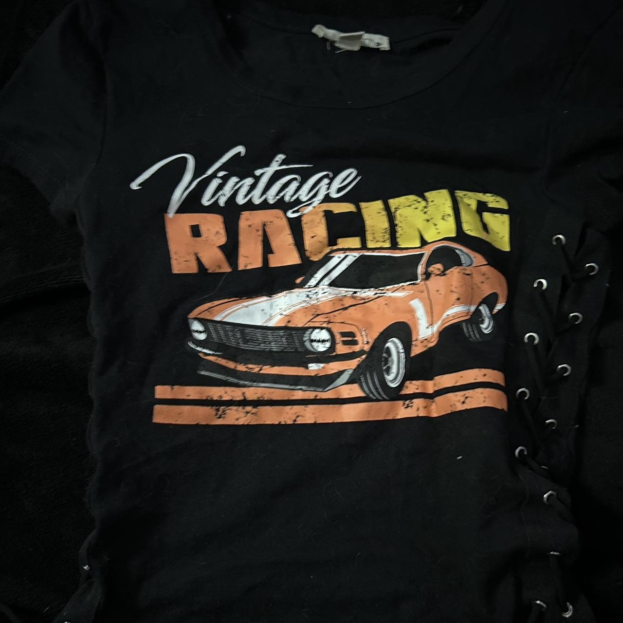 cute race car shirt . small but could fit an extra... - Depop