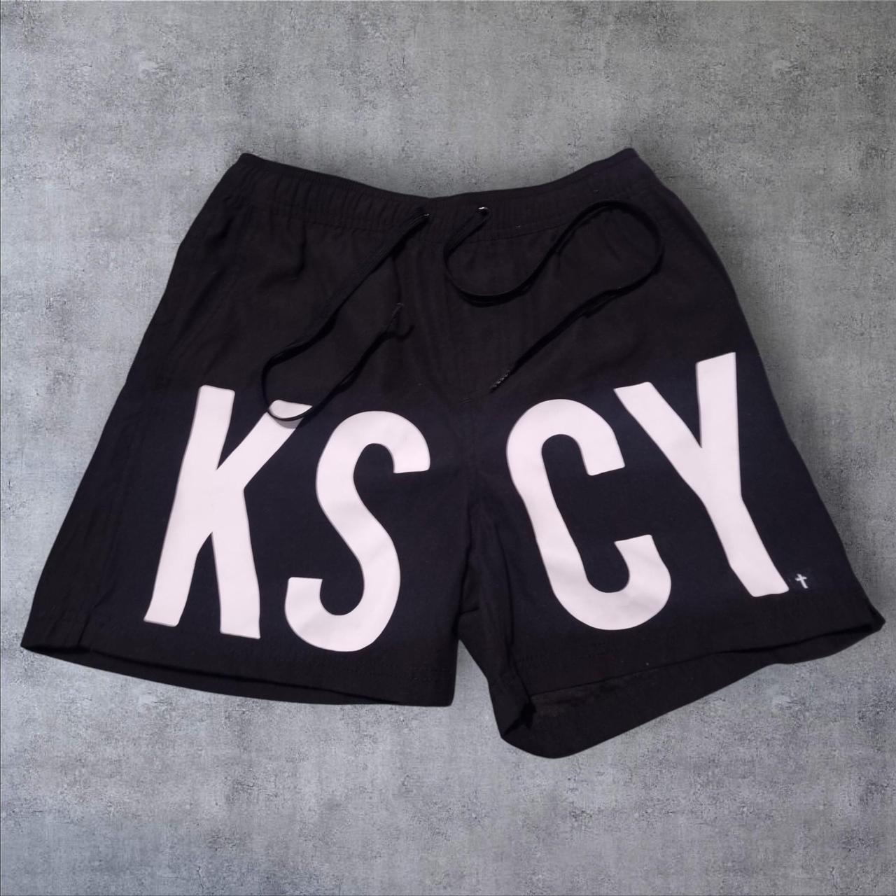 KSCY Melbourne Men's Black Mesh Pocket Drawstring... - Depop