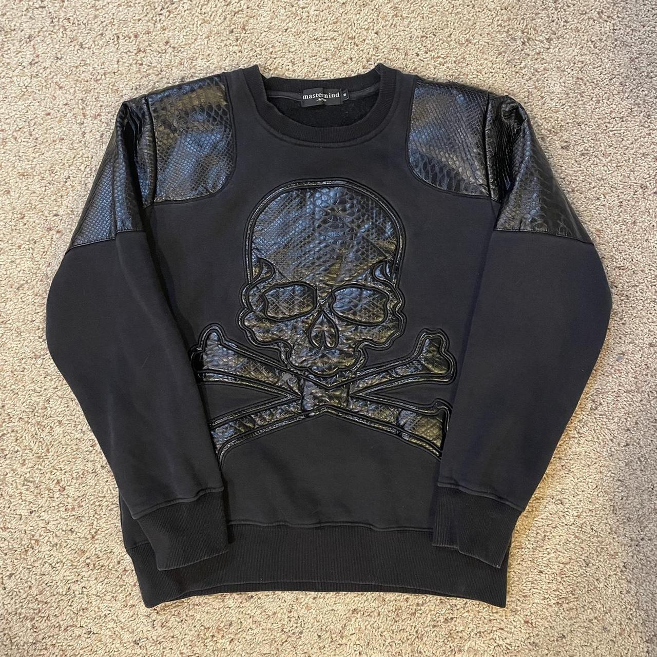 mastermind japan skull snakeskin crewneck has a tiny... - Depop