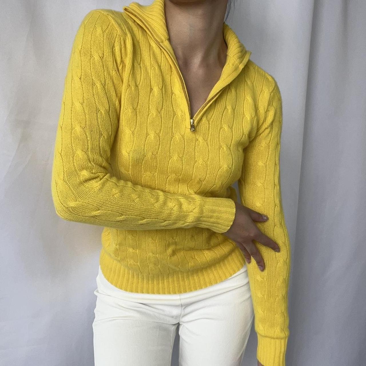 Ralph Lauren Cashmere Lemon Quarter Zip Stunning... - Depop