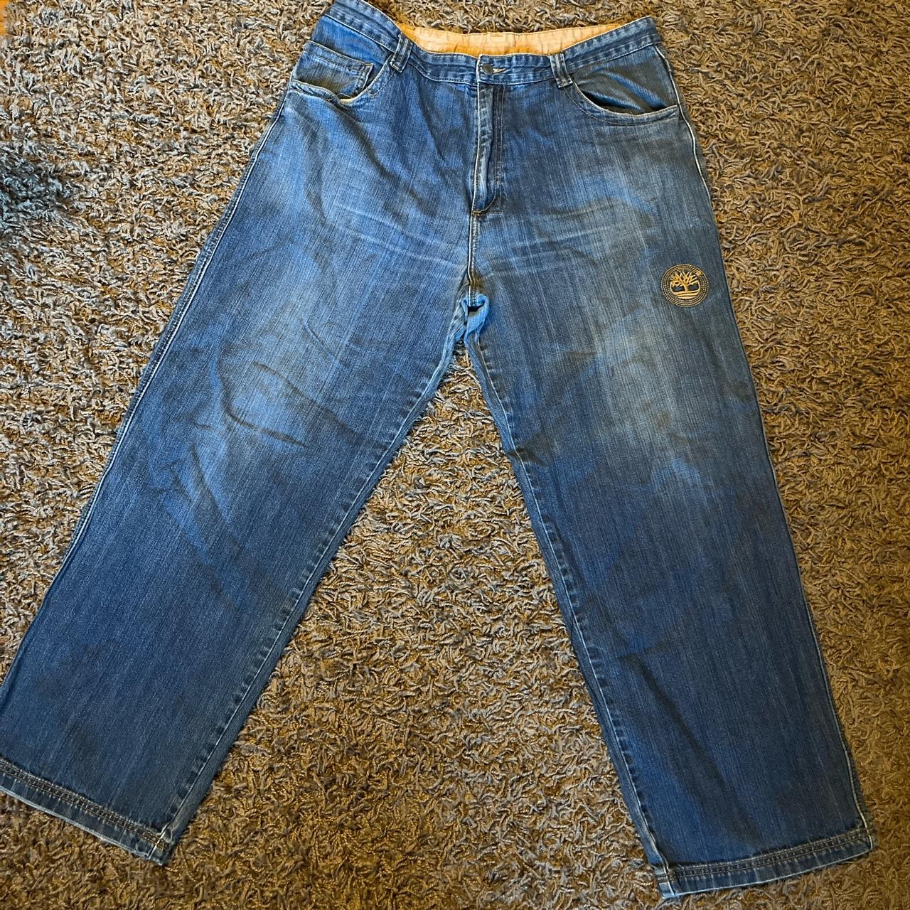 Vintage timberland jeans, baggy fit size 38 x 32.... - Depop