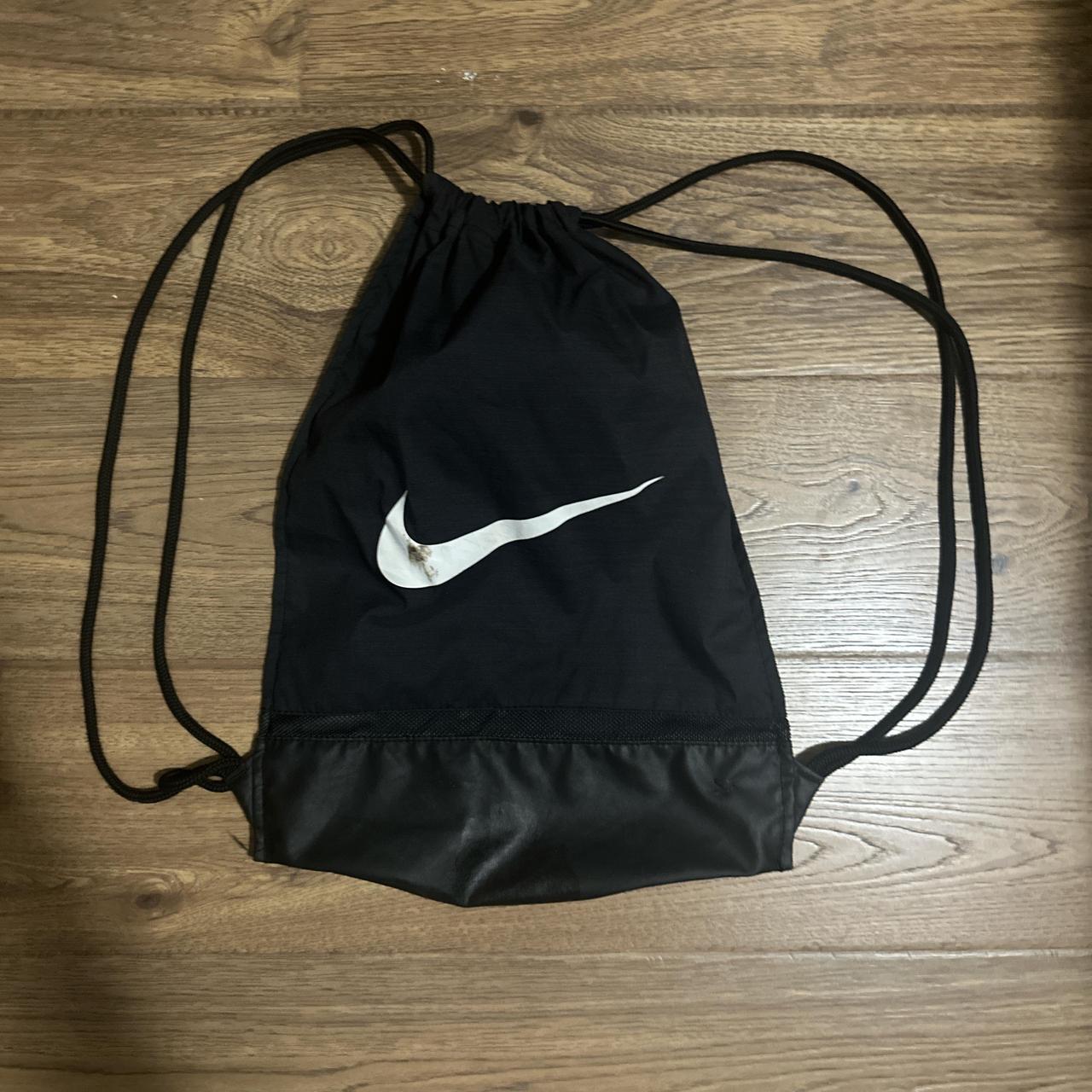 Nike Drawstring bag, Stain on the front - Depop