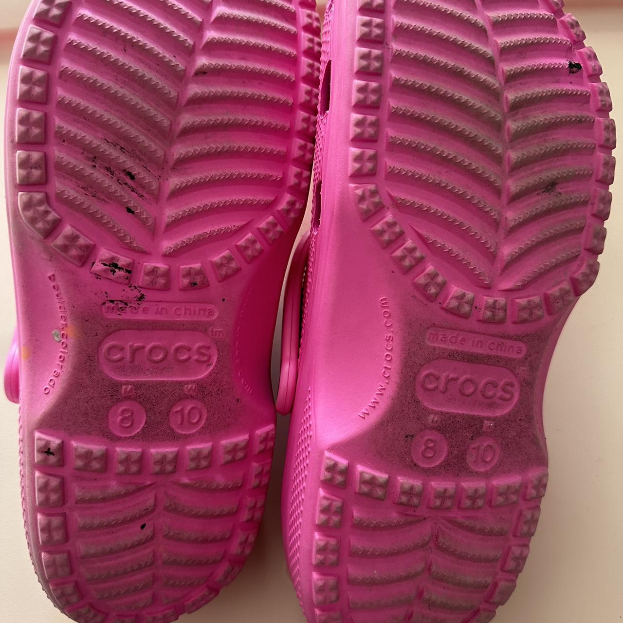 pink(juice) crocs. worn once. bottoms could be... - Depop