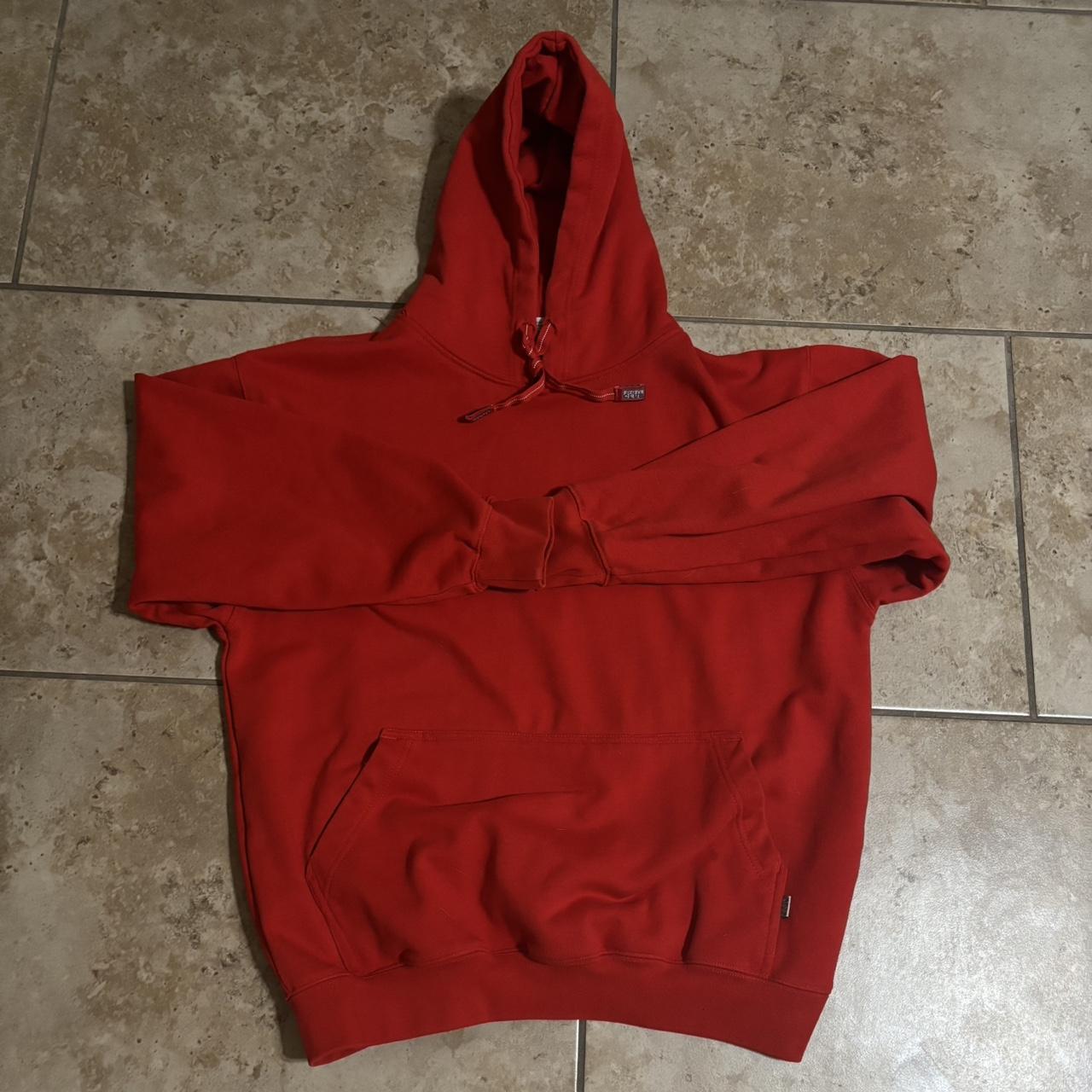 Red pro club hoodie Amazing condition Size large... - Depop