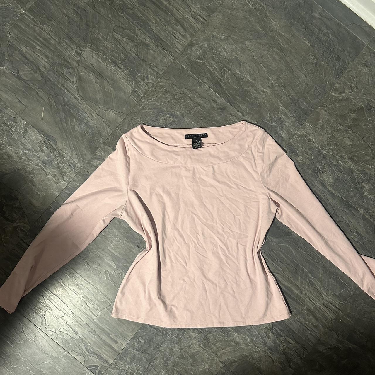 Apostrophe pink long sleeve shirt. - Depop