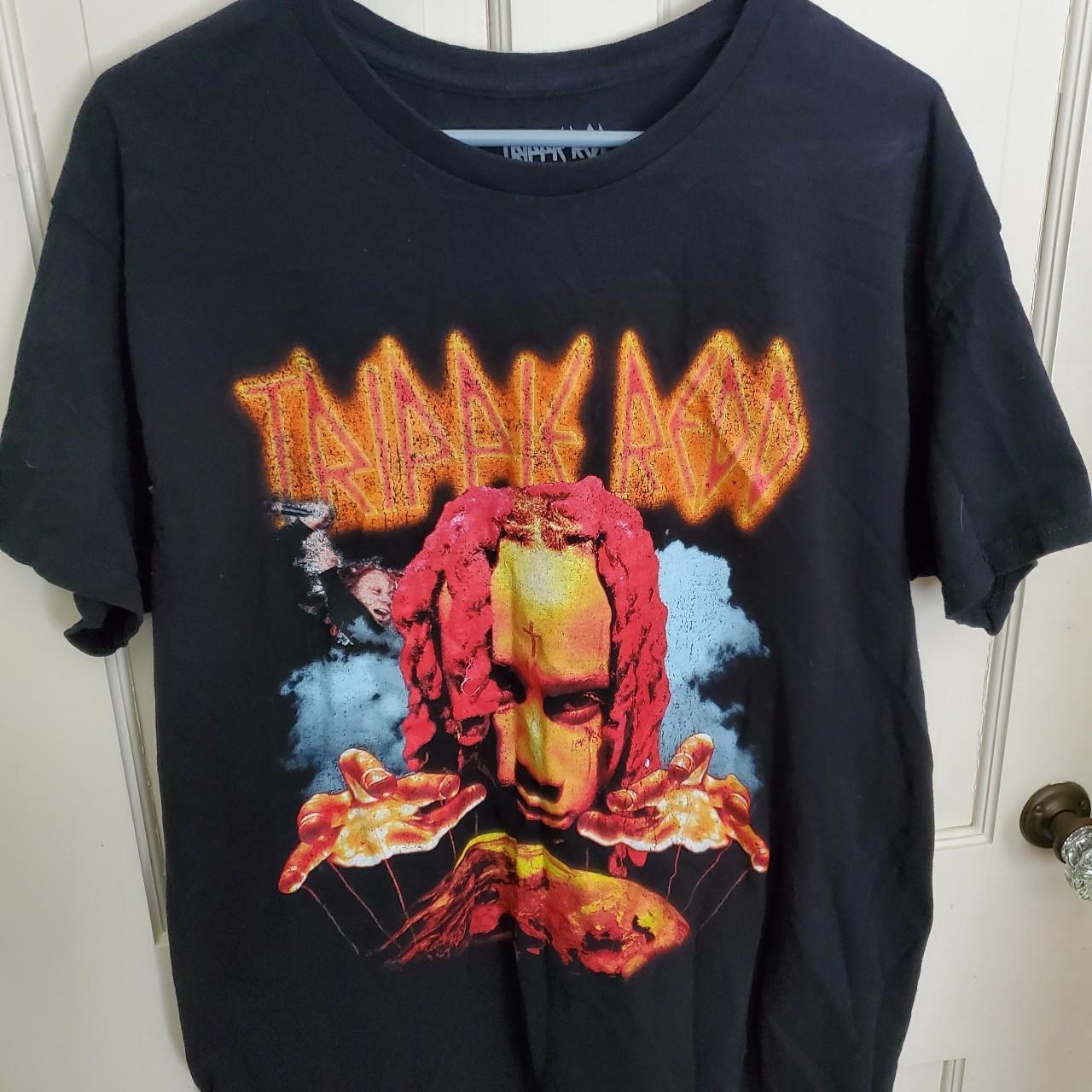 Large Trippie Redd black graphic tshirt. - Depop
