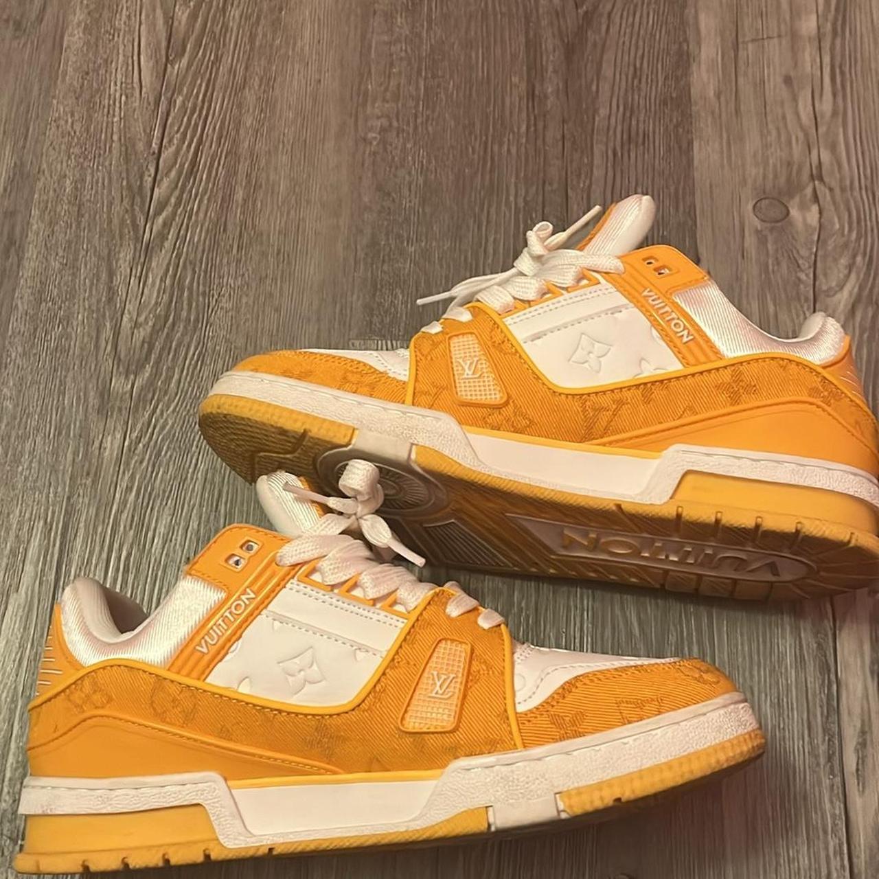 Lv trainers yellow 250$ Size 10 - Depop