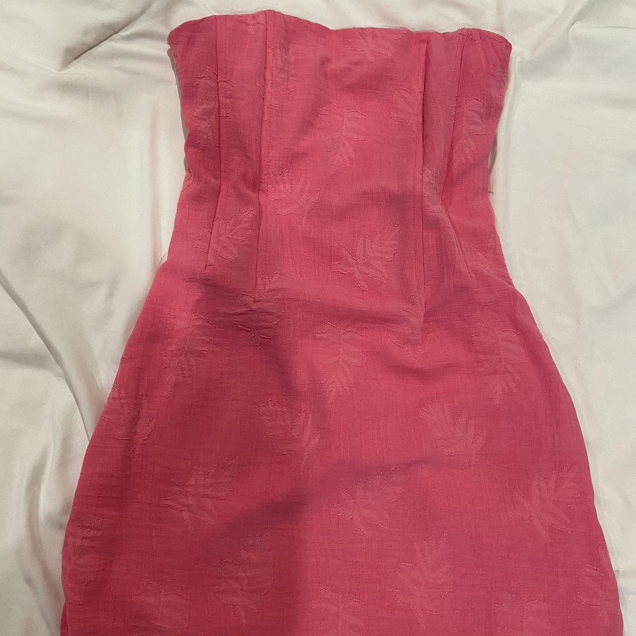 Pink isabelle's cabinet strapless dress Purchased... - Depop