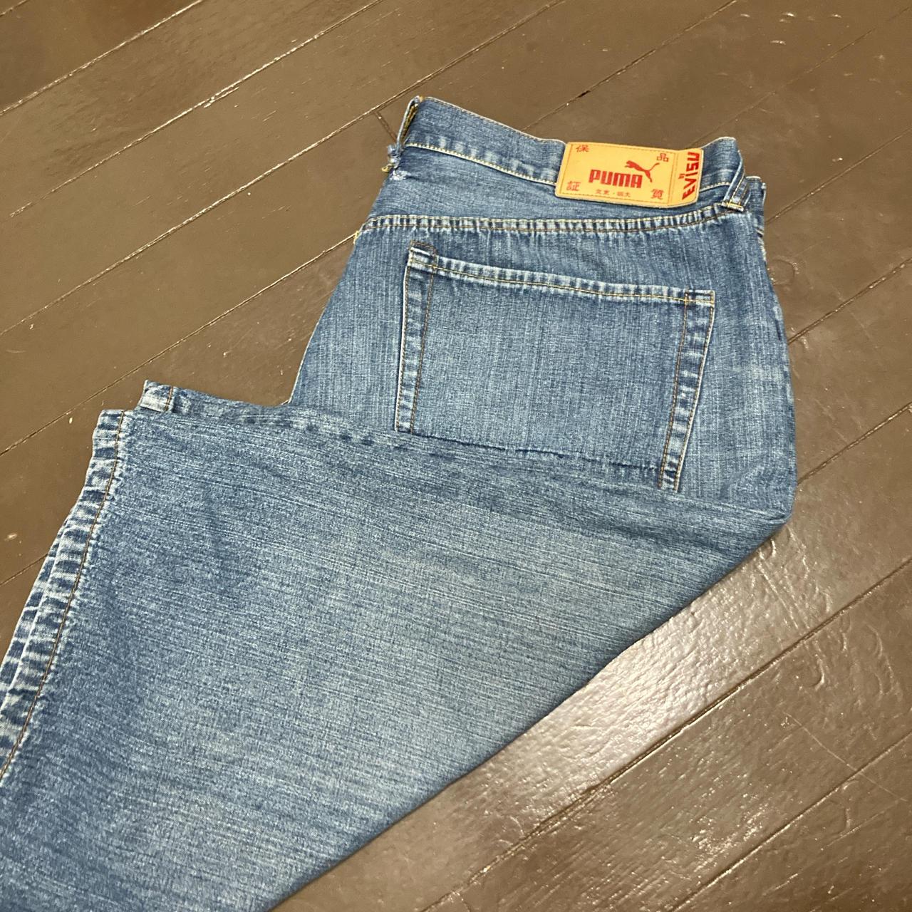 Envisu x puma collab rare pair of denim shorts size... - Depop