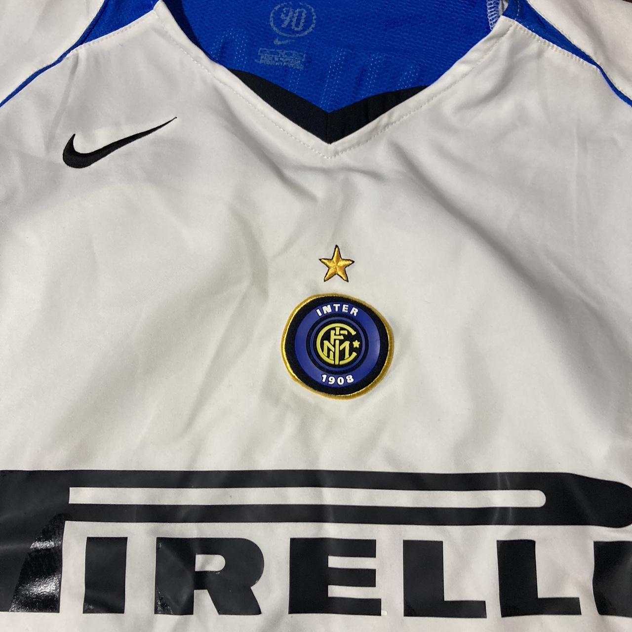 Vintage Nike Milan soccer jersey kit Vieri on the back - Depop